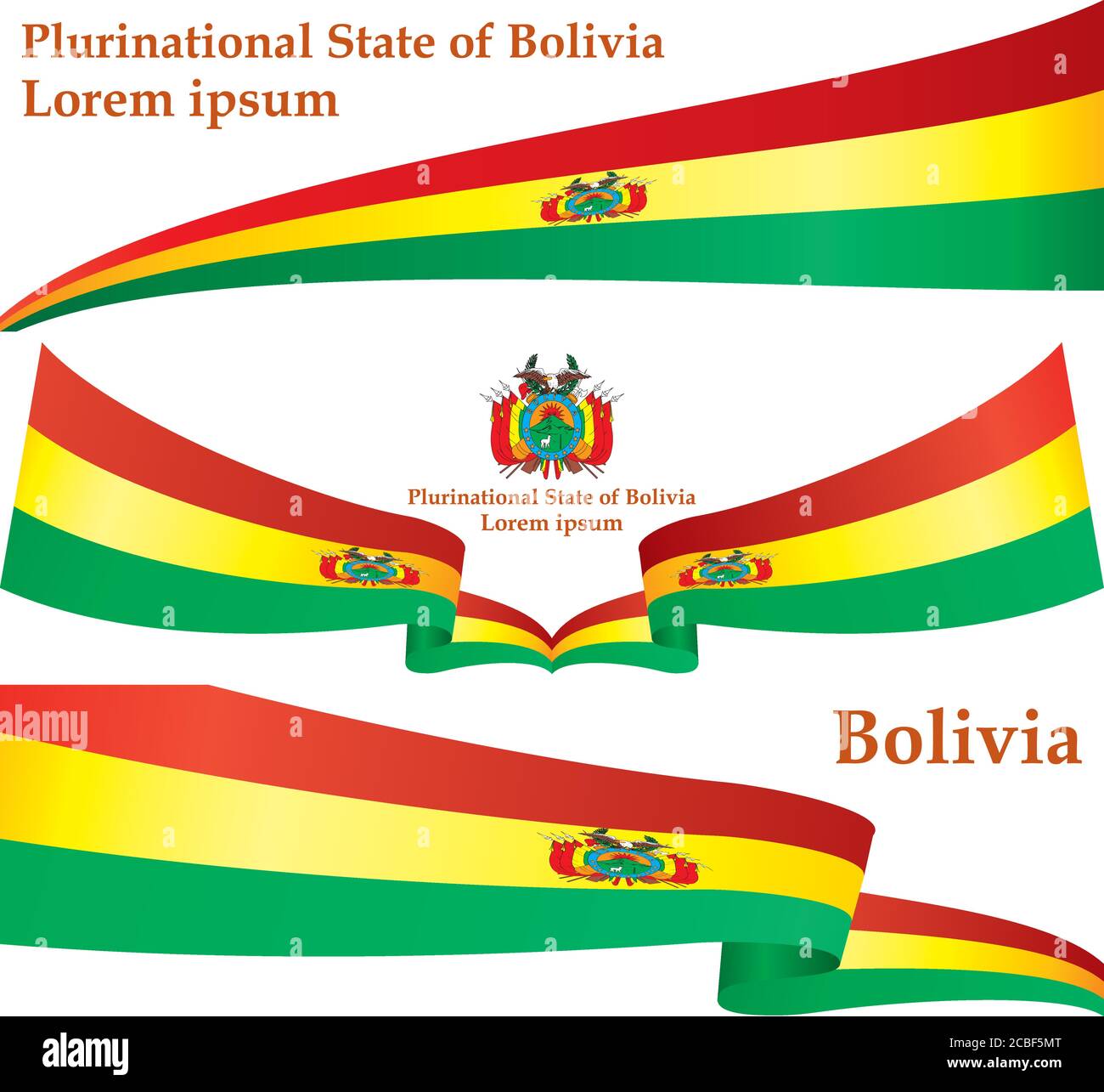 Flag of Bolivia, Plurinational State of Bolivia. Template for award ...