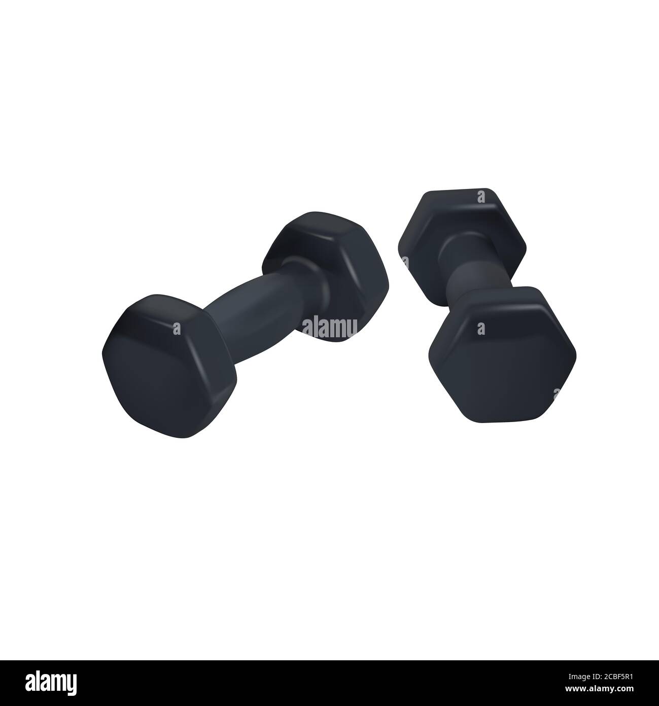 Dumbbell pair set. Fitness weight equipment. realistic illustration ...