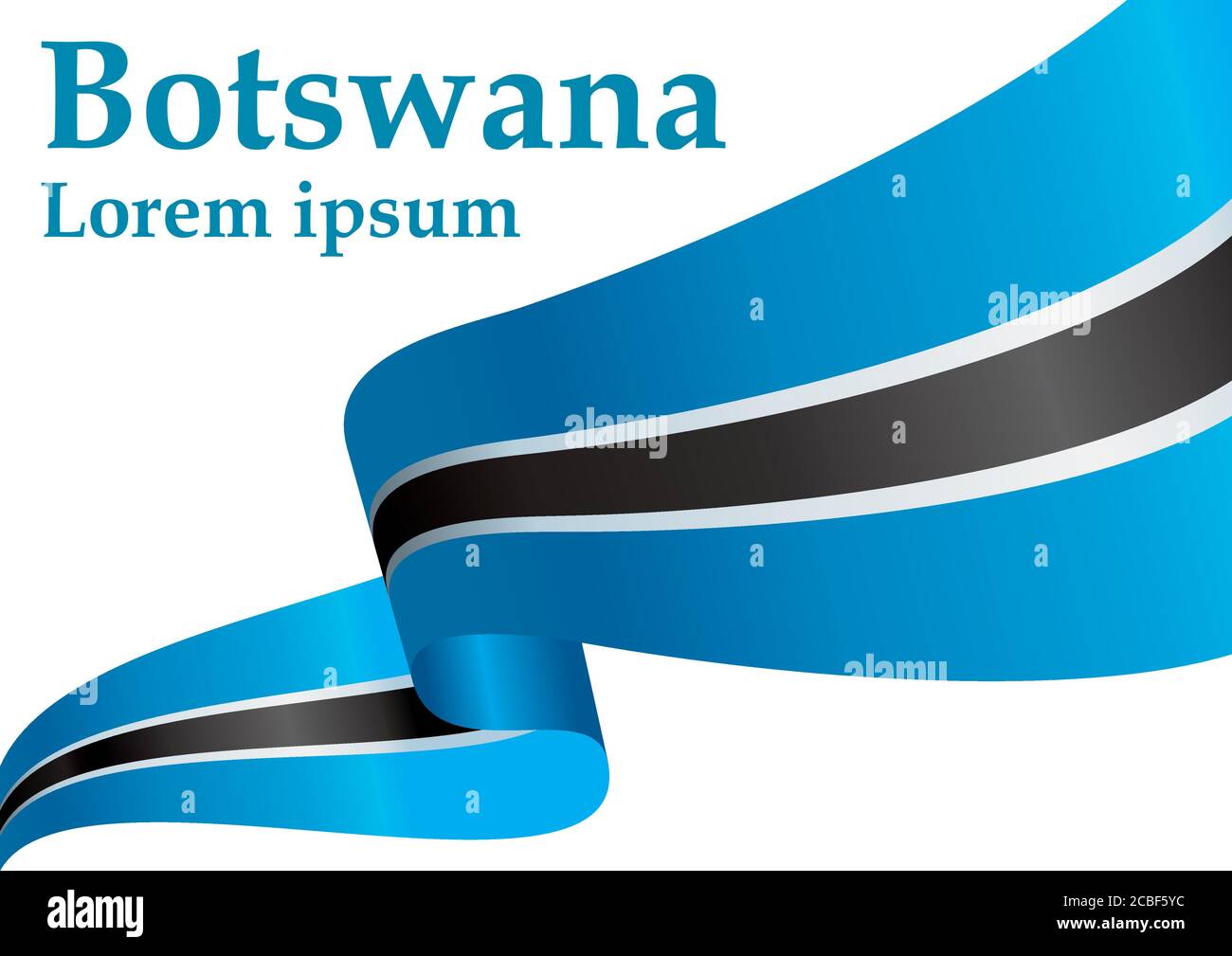 Flag of Botswana, Republic of Botswana. Template for award design, an ...