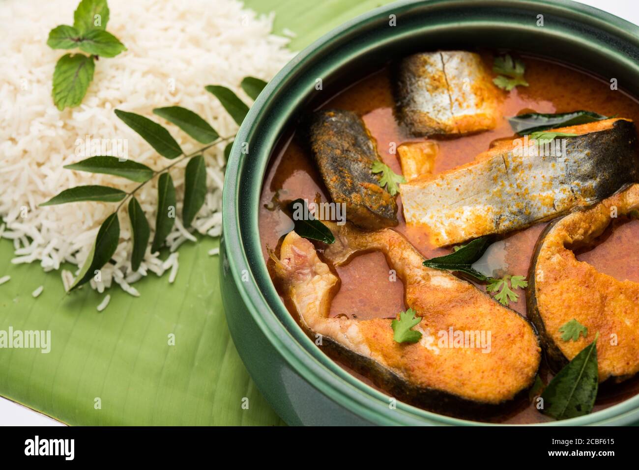 Spicy Fish Curry - kerala, konkan, bengal, goa style in Red and brown ...