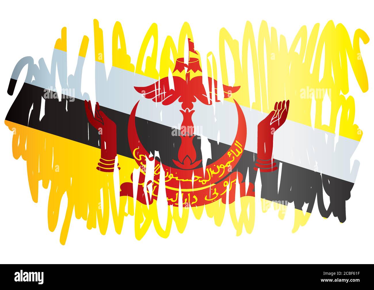 Flag of Brunei, Nation of Brunei, the Abode of Peace. Template for ...