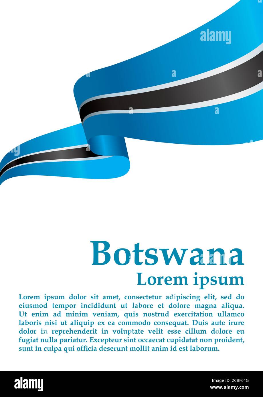 Flag of Botswana, Republic of Botswana. Template for award design, an ...