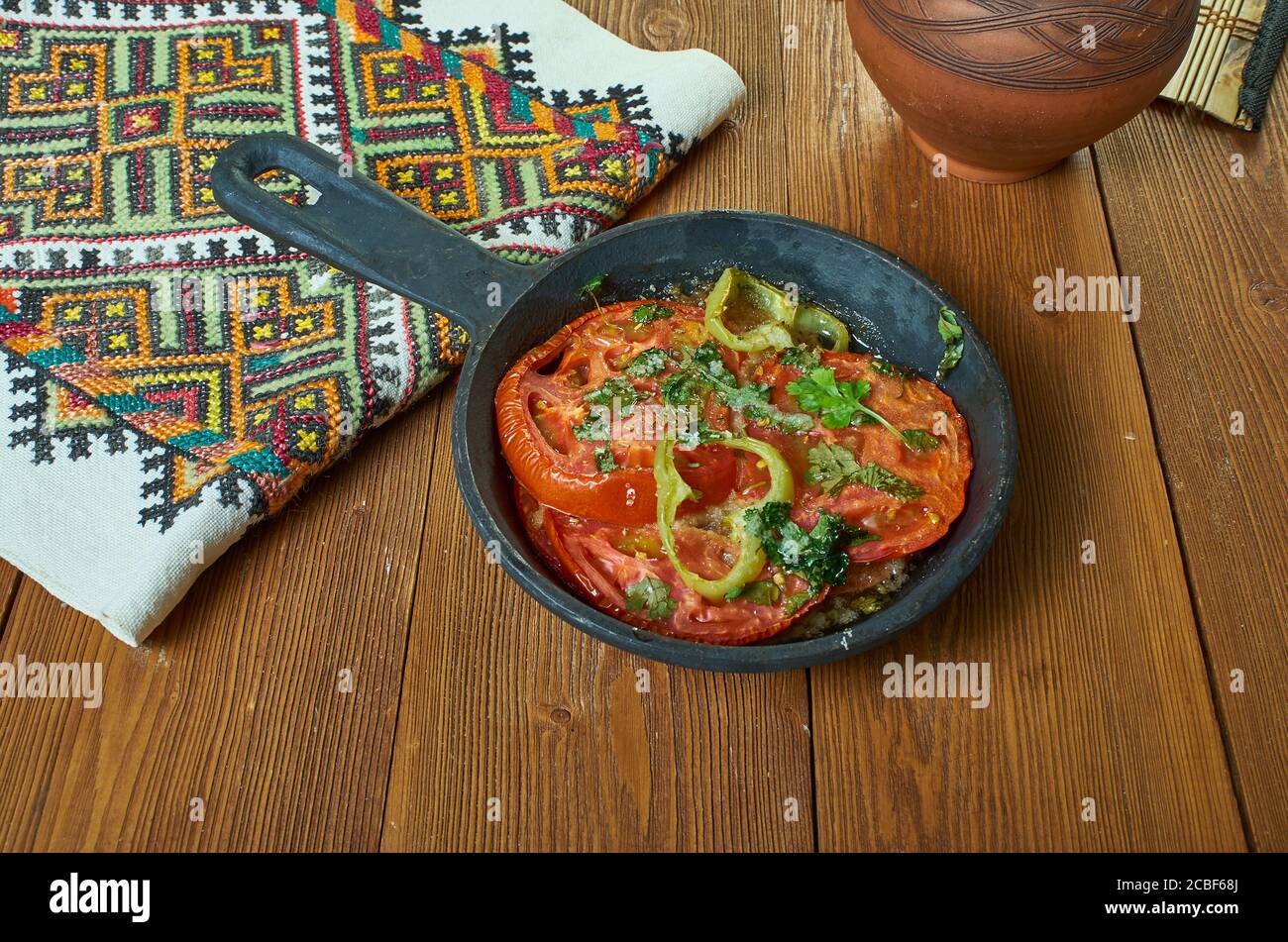 Thracian Guveche, Traditional Bulgarian clay pot dish Stock Photo - Alamy