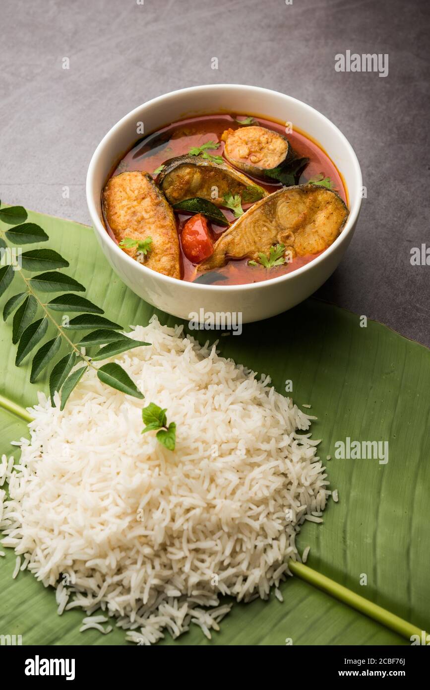 Spicy Fish Curry - kerala, konkan, bengal, goa style in Red and brown ...