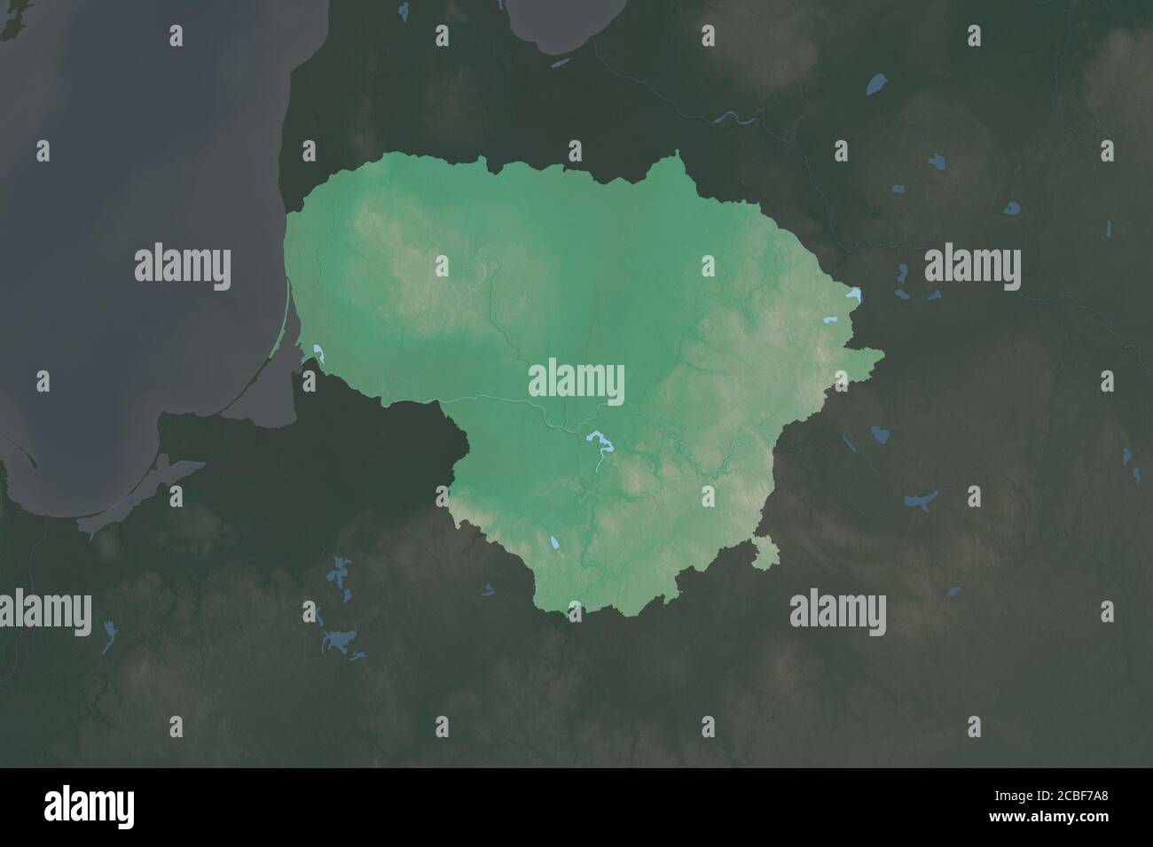 Shape of Lithuania separated by the desaturation of neighboring areas ...