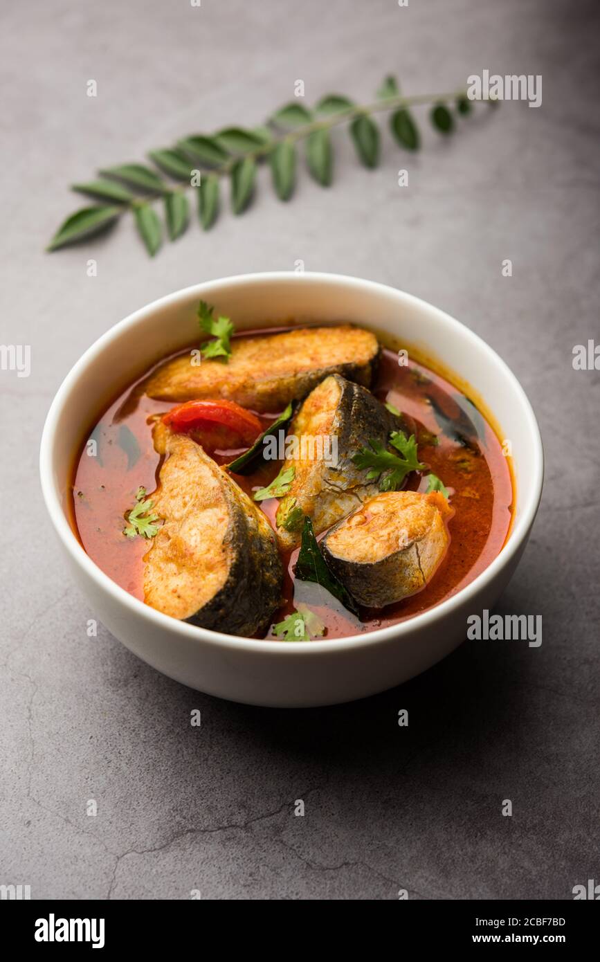Spicy Fish Curry - kerala, konkan, bengal, goa style in Red and brown ...