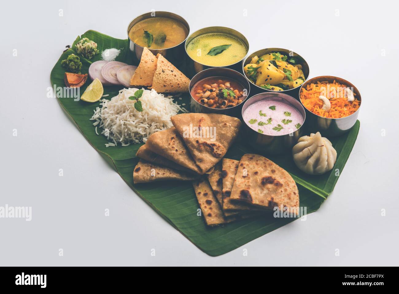 Maharashtrian food Thali or platter - Mumbai style Meal from Indian ...
