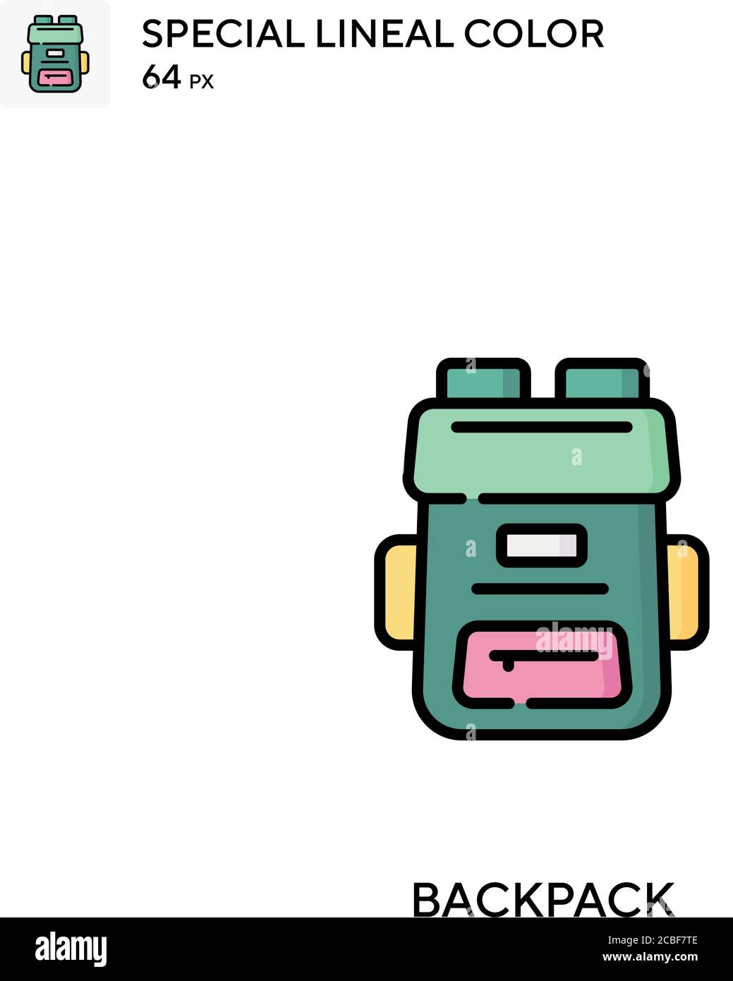 Backpack Simple vector icon. Backpack icons for your business project ...