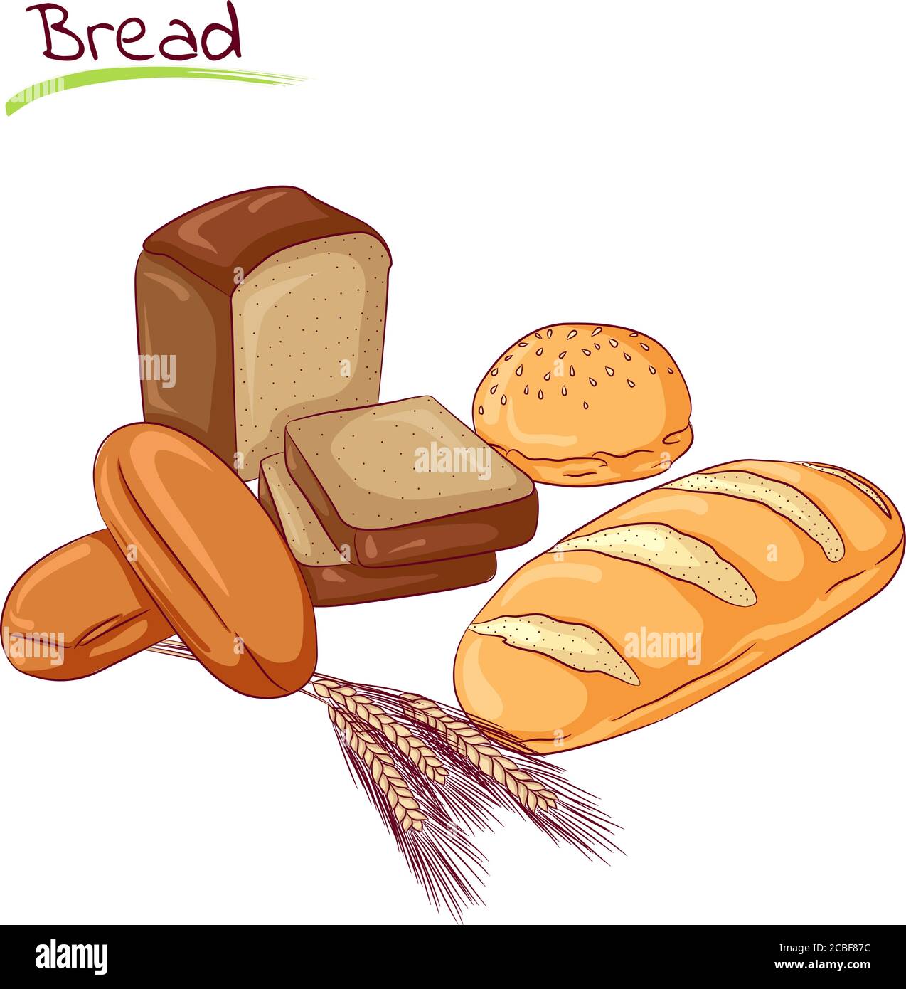 Food still life various Stock Vector Images - Alamy