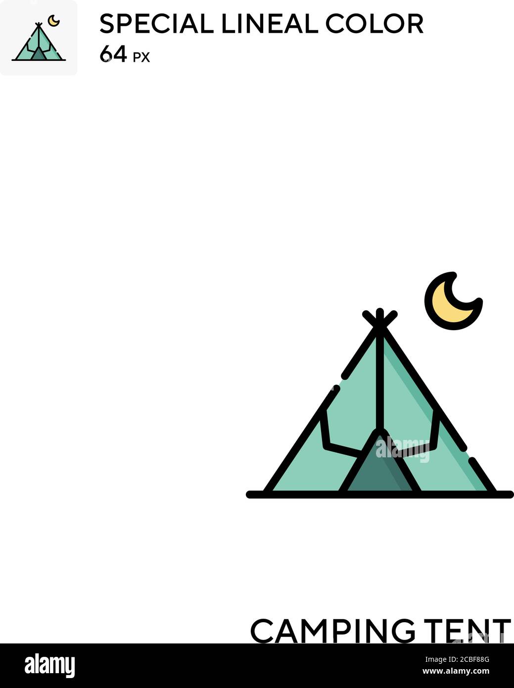 Camping tent Simple vector icon. Camping tent icons for your business ...