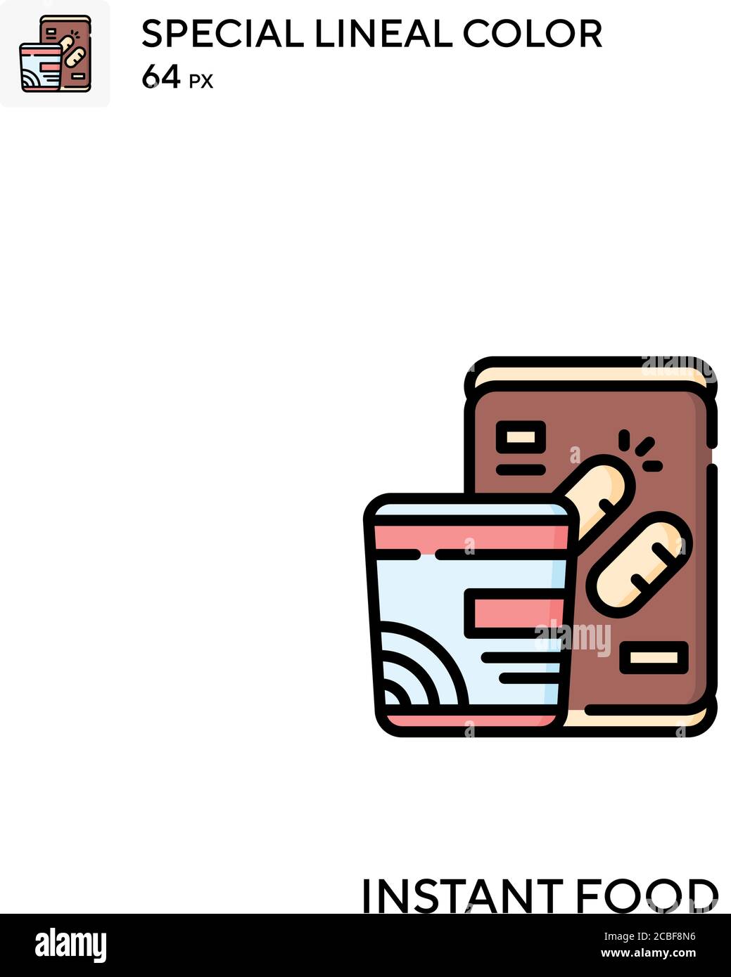 Instant food Simple vector icon. Instant food icons for your business ...