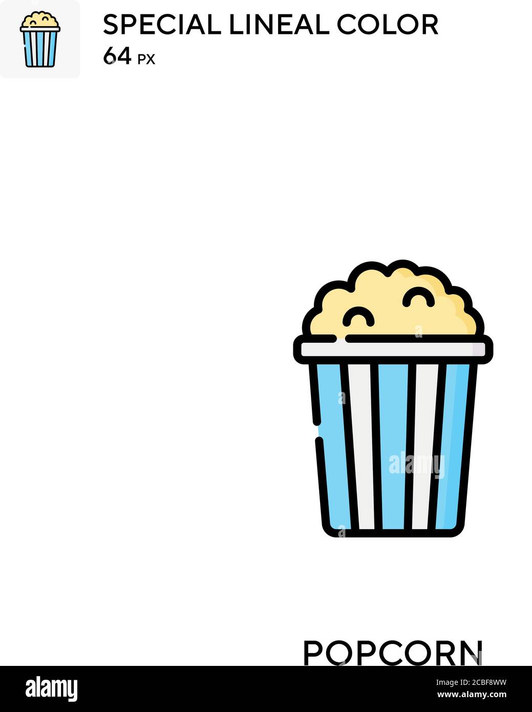 Popcorn Simple vector icon. Popcorn icons for your business project ...