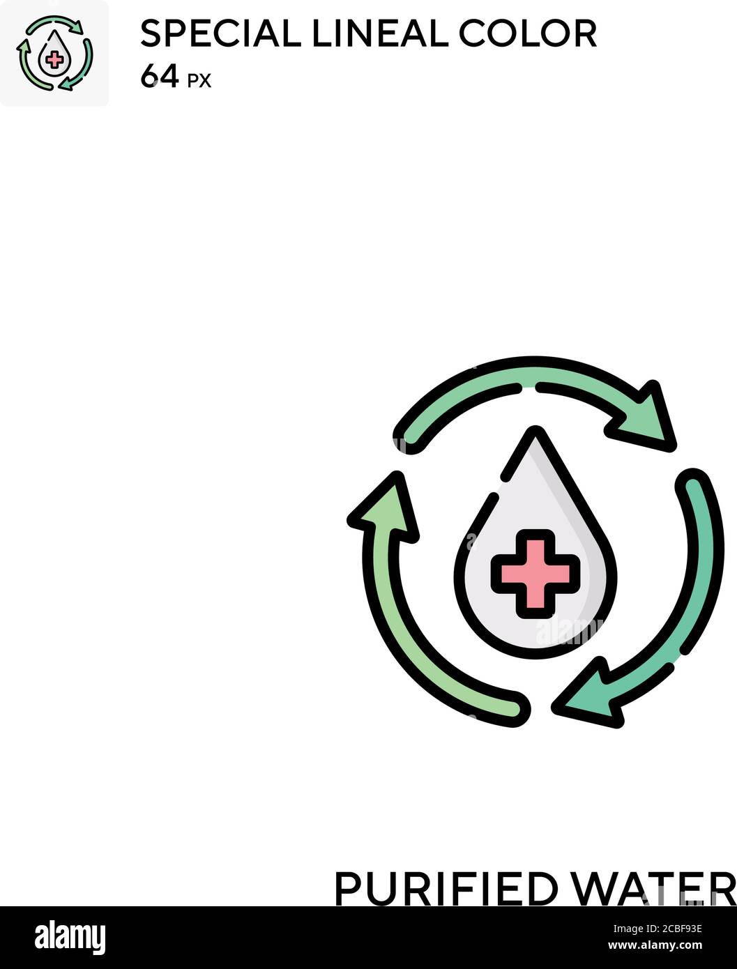 Purified water Simple vector icon. Purified water icons for your ...