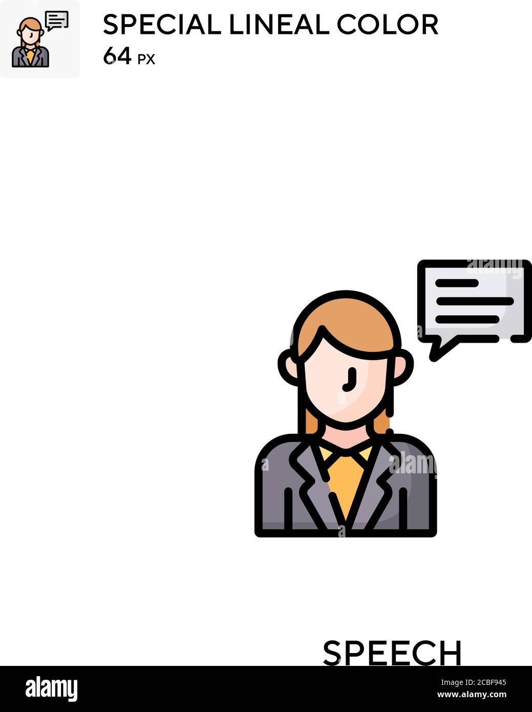 Speech Simple vector icon. Speech icons for your business project Stock ...