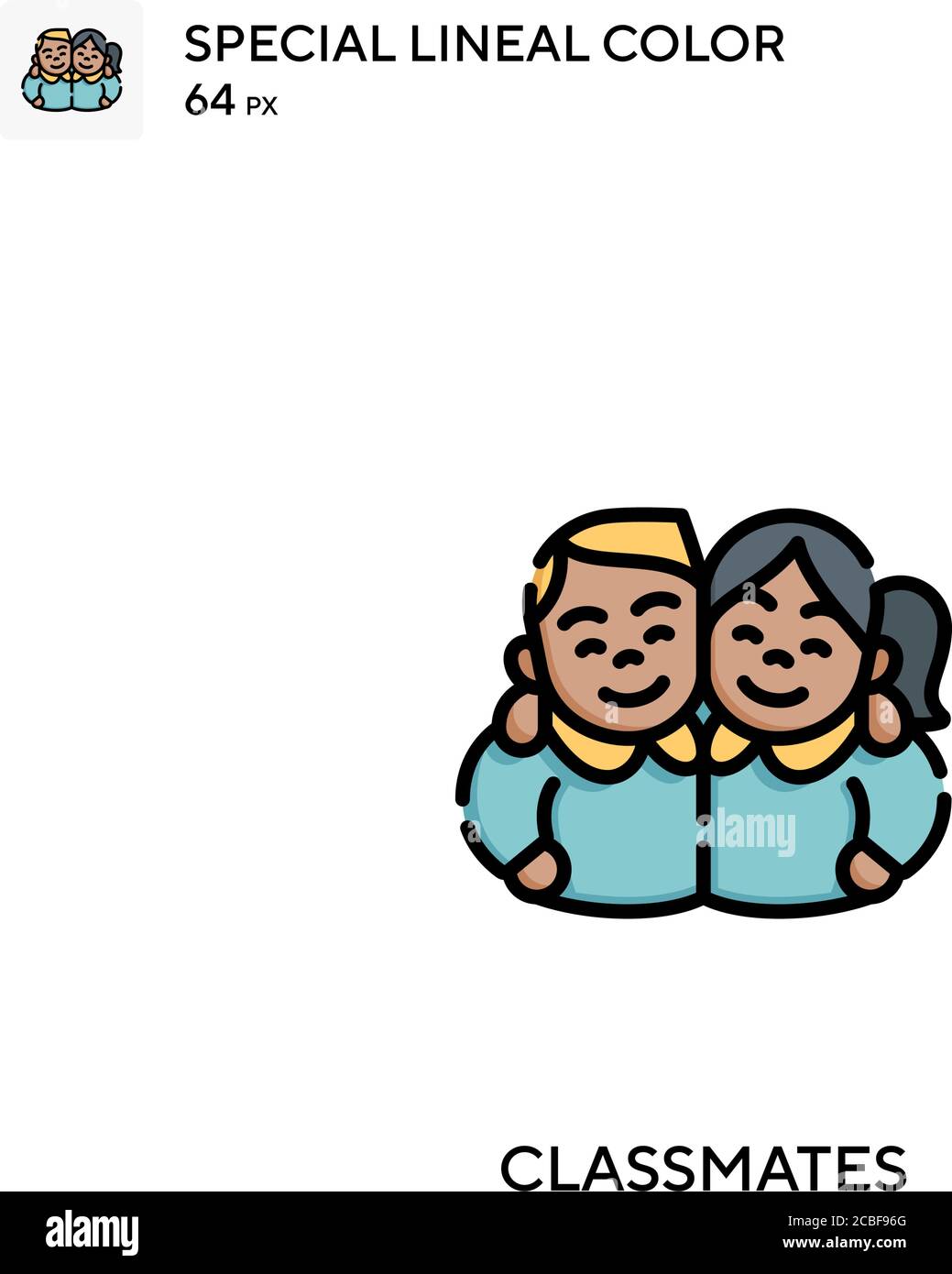 Classmates Simple vector icon. Classmates icons for your business ...