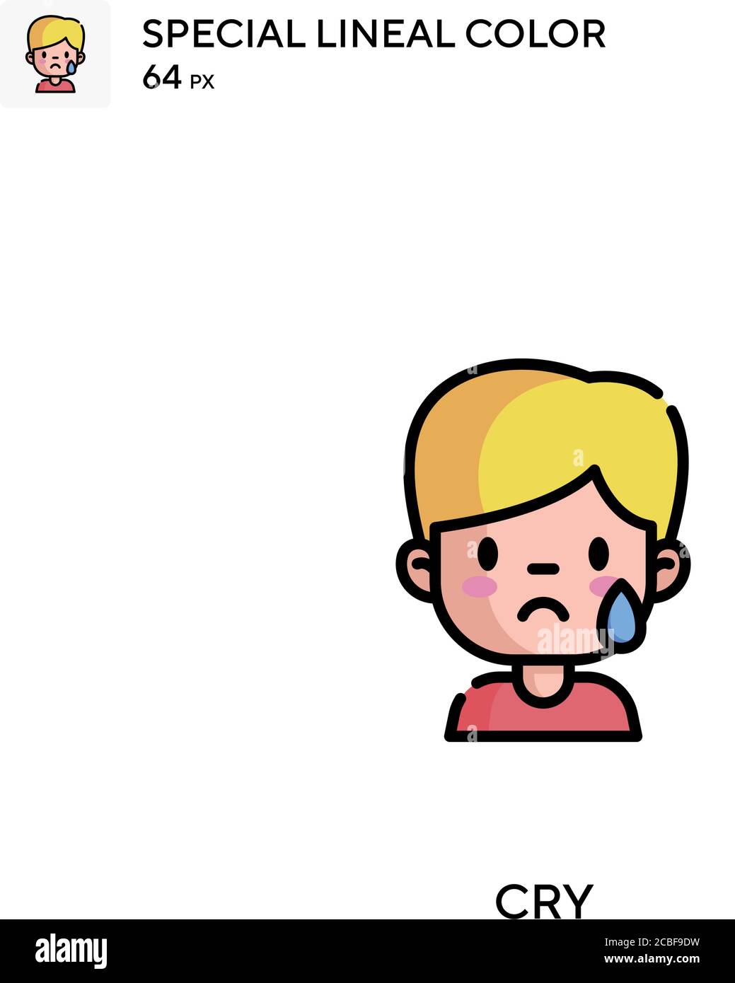 Cry Simple vector icon. Cry icons for your business project Stock ...