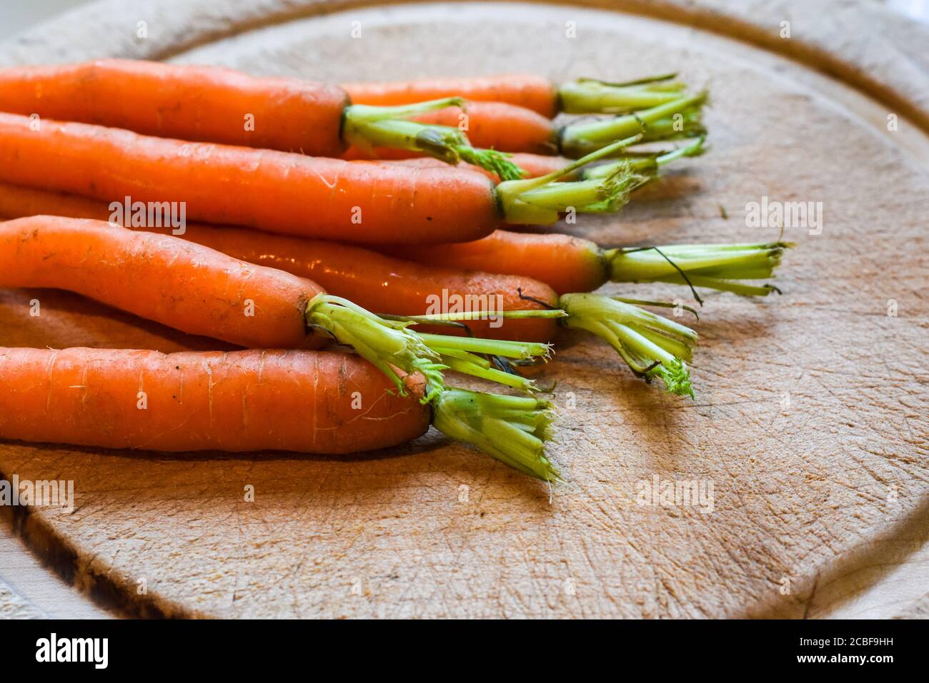 Fresh washed carrots from home grown vegetable patch Stock Photo - Alamy