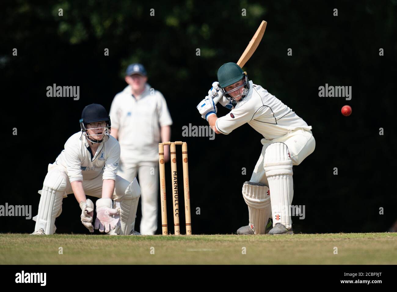Cricket batsman hitting a shot hi-res stock photography and images - Alamy