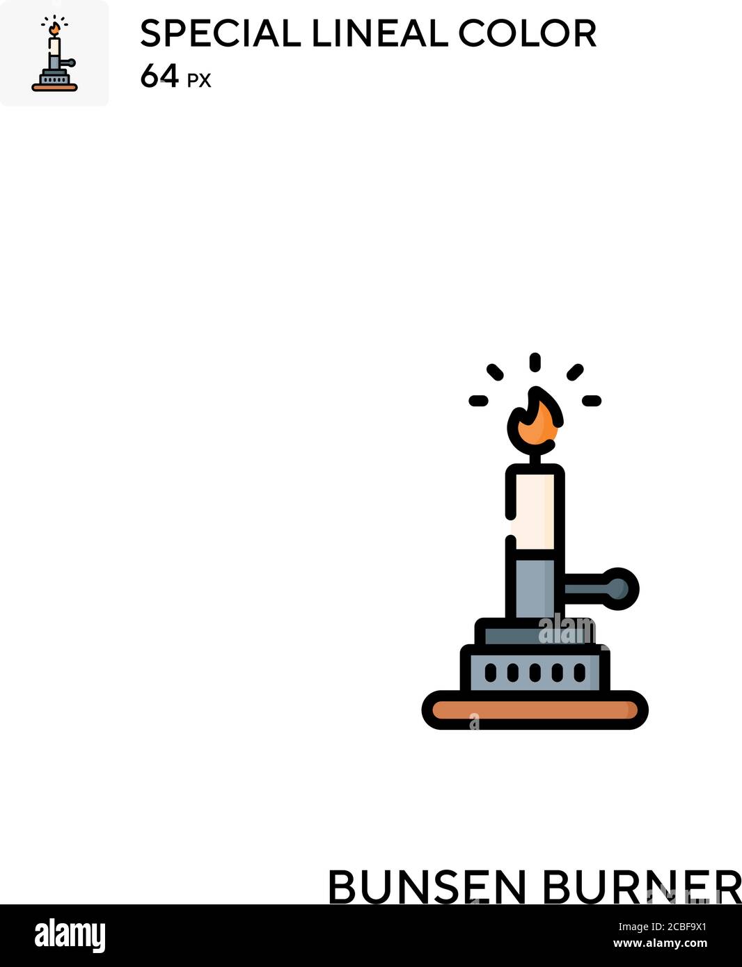 Bunsen burner Simple vector icon. Bunsen burner icons for your business ...