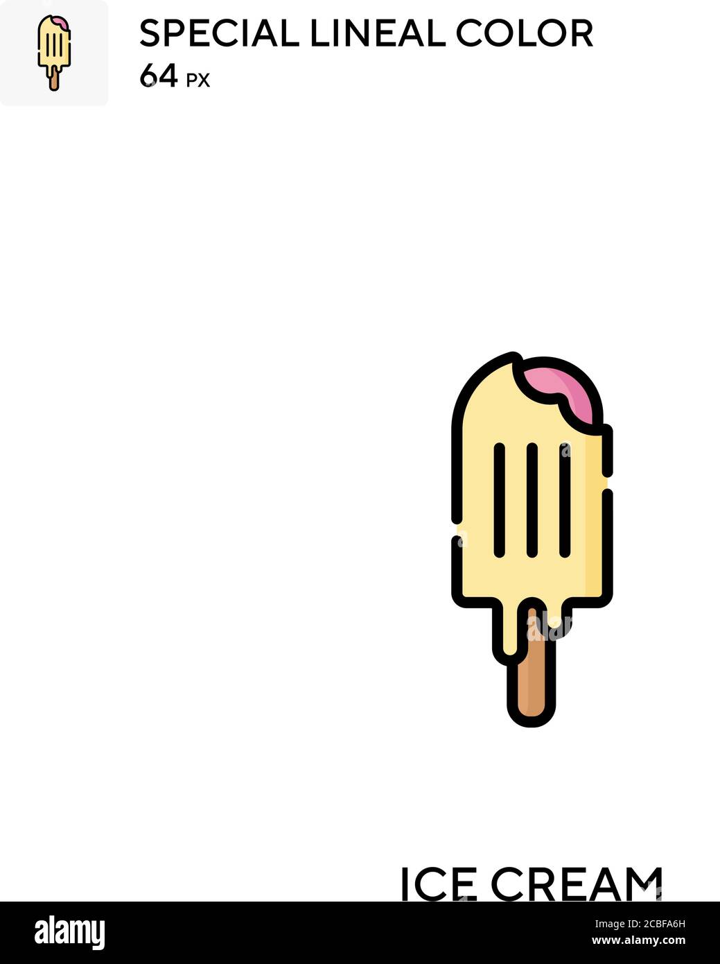 Ice cream Simple vector icon. Ice cream icons for your business project ...