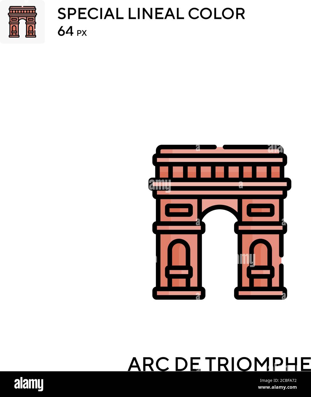 Arc de triomphe Simple vector icon. Arc de triomphe icons for your ...