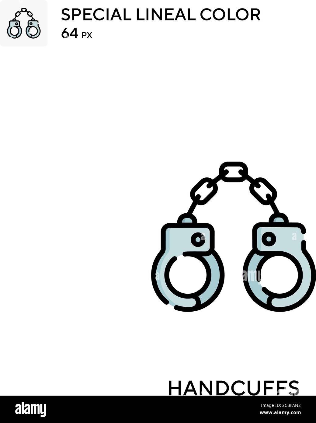 Handcuffs Simple vector icon. Handcuffs icons for your business project ...