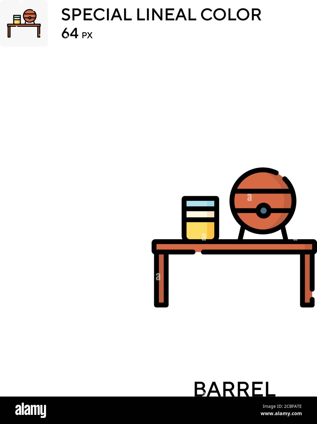 Barrel Simple vector icon. Barrel icons for your business project Stock ...