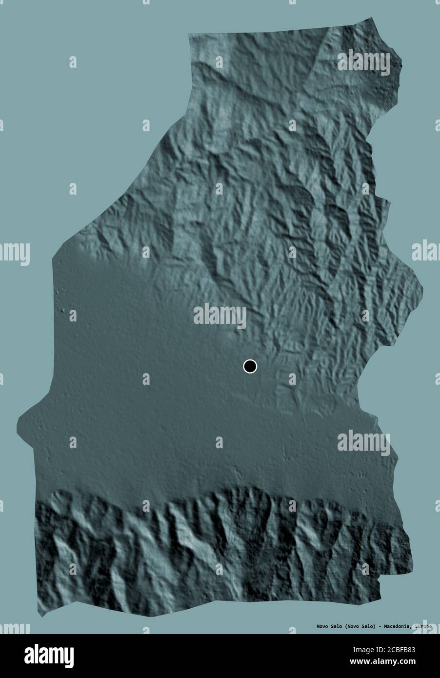 Shape of Novo Selo, municipality of Macedonia, with its capital ...