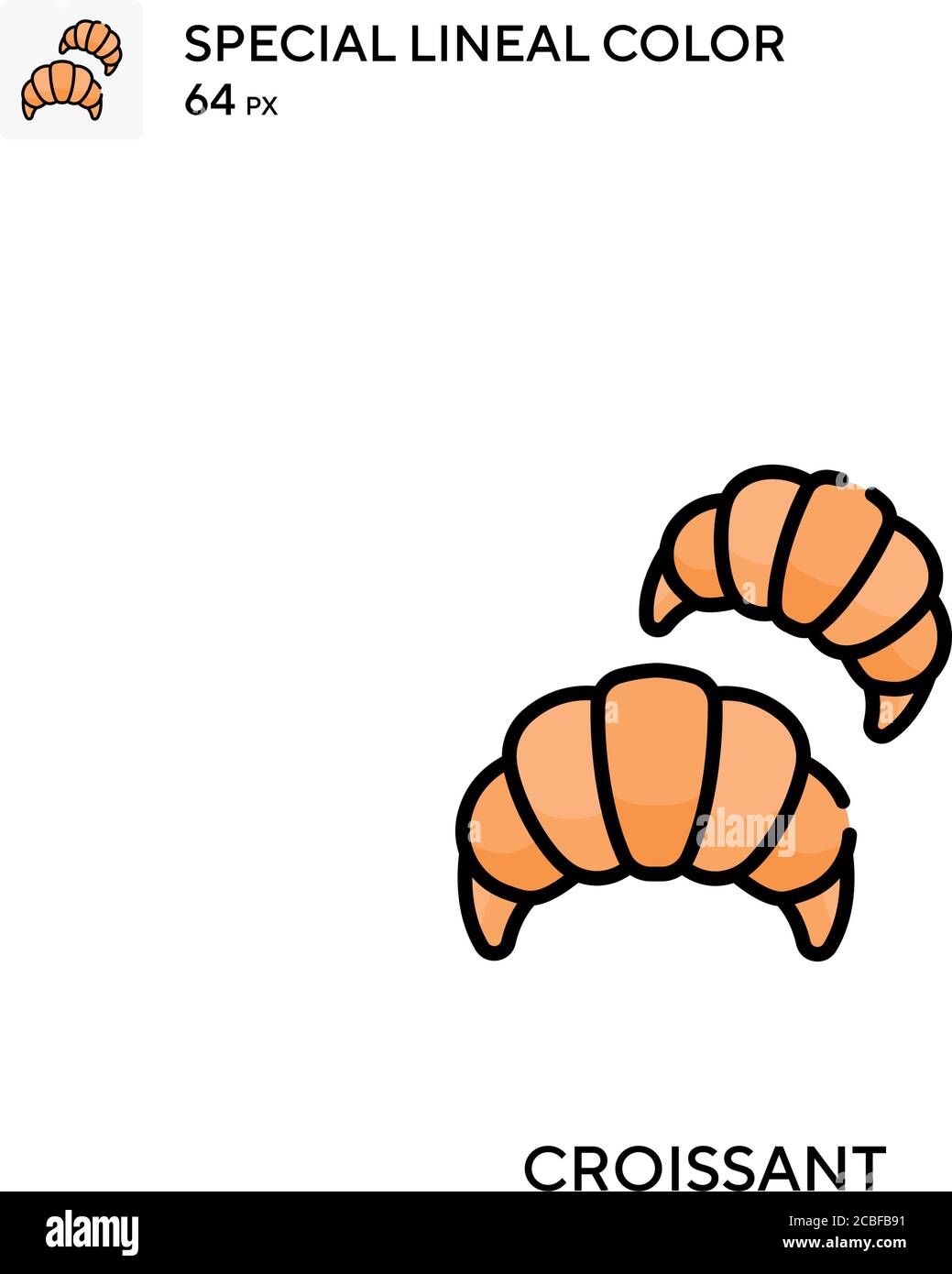 Croissant Simple vector icon. Croissant icons for your business project ...