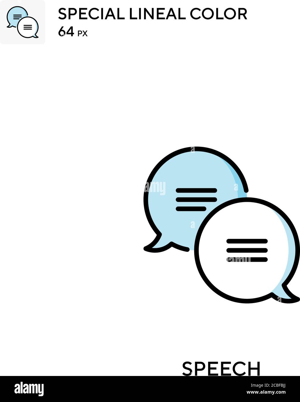 Speech Simple vector icon. Speech icons for your business project Stock ...