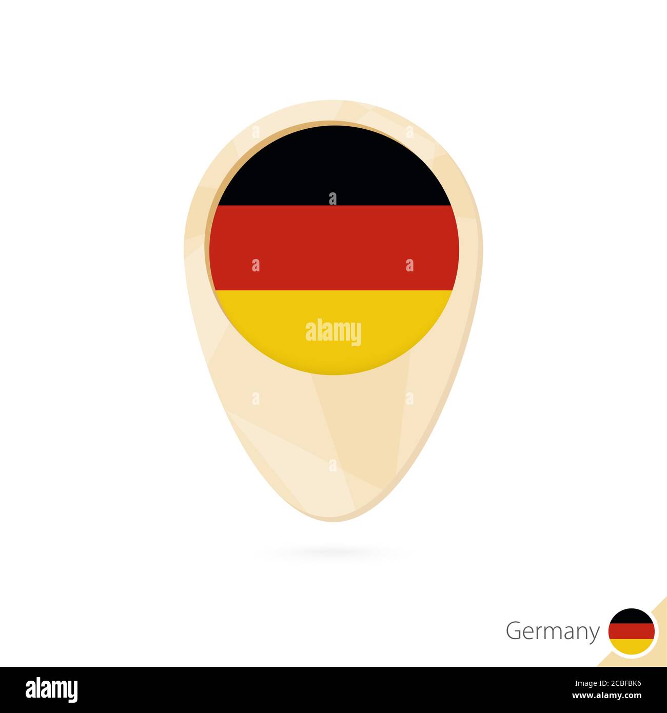 Map pointer with flag of Germany. Orange abstract map icon. Vector ...