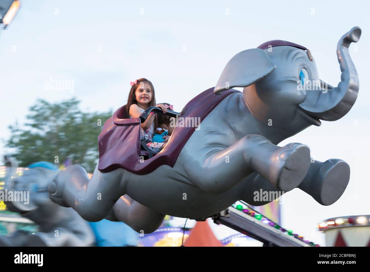 Visitors enjoy a carnival ride at the Wyoming State Fair in Douglas on ...