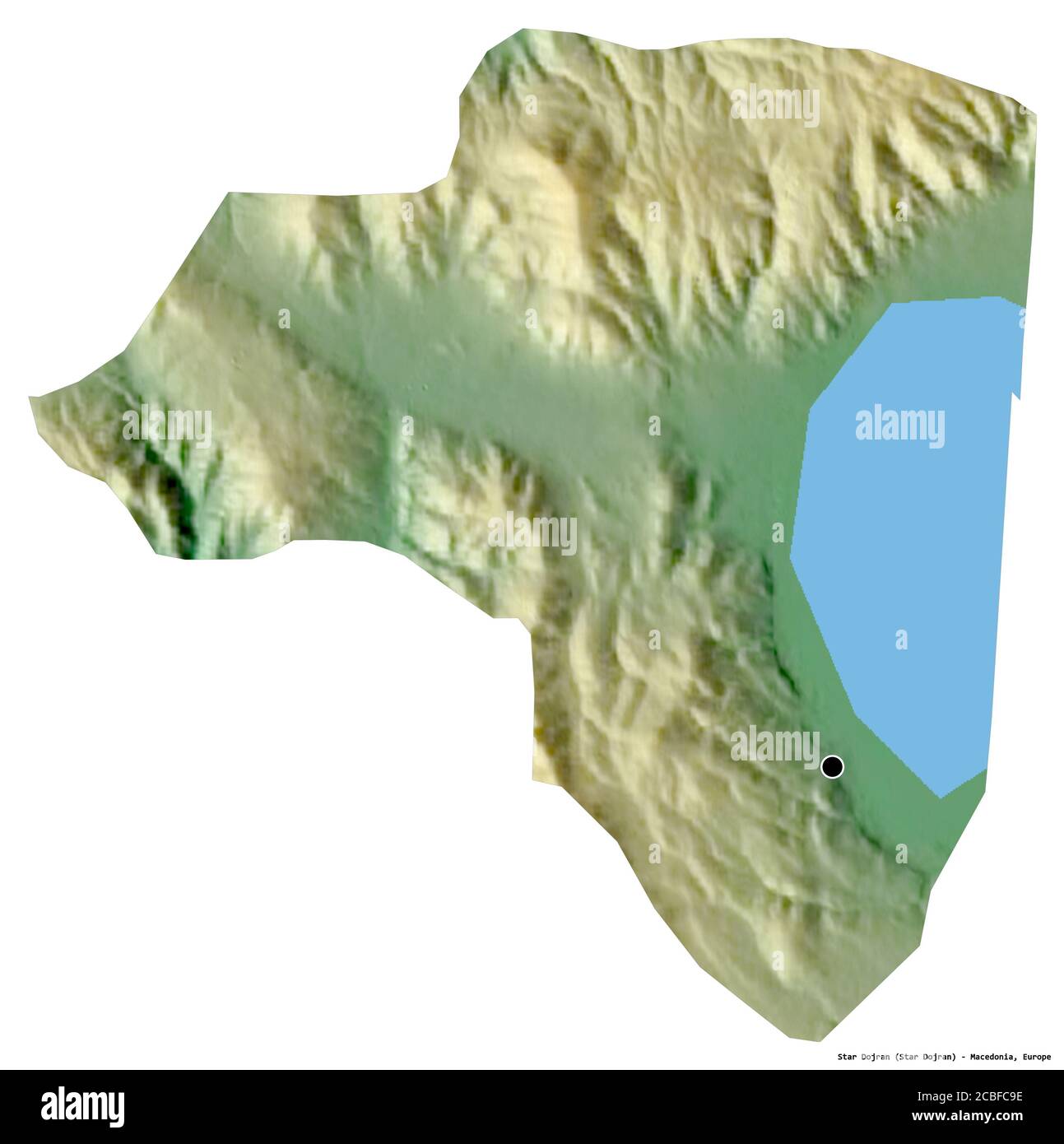 Shape of Star Dojran, municipality of Macedonia, with its capital ...