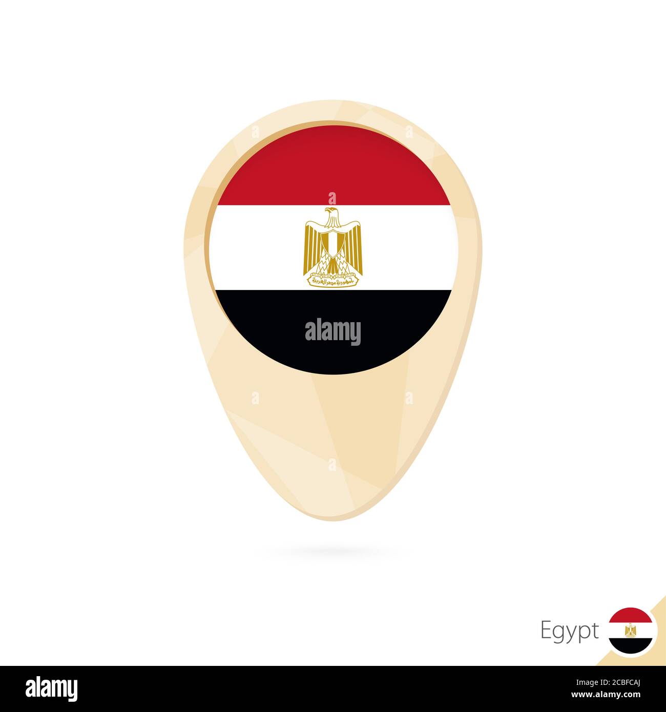 Map pointer with flag of Egypt. Orange abstract map icon. Vector ... Map pointer with flag of Egypt. Orange abstract map icon. Vector ...
