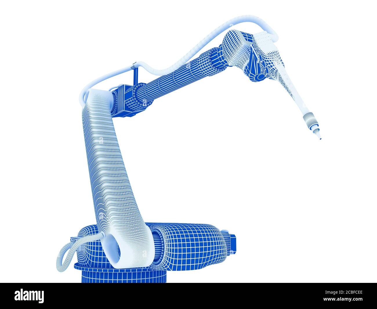 3d illustration of an Industrial Robot Isolated On White Stock Photo ...