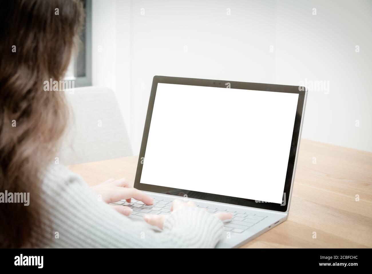 Child Uses a Computer for School Work Stock Photo - Alamy