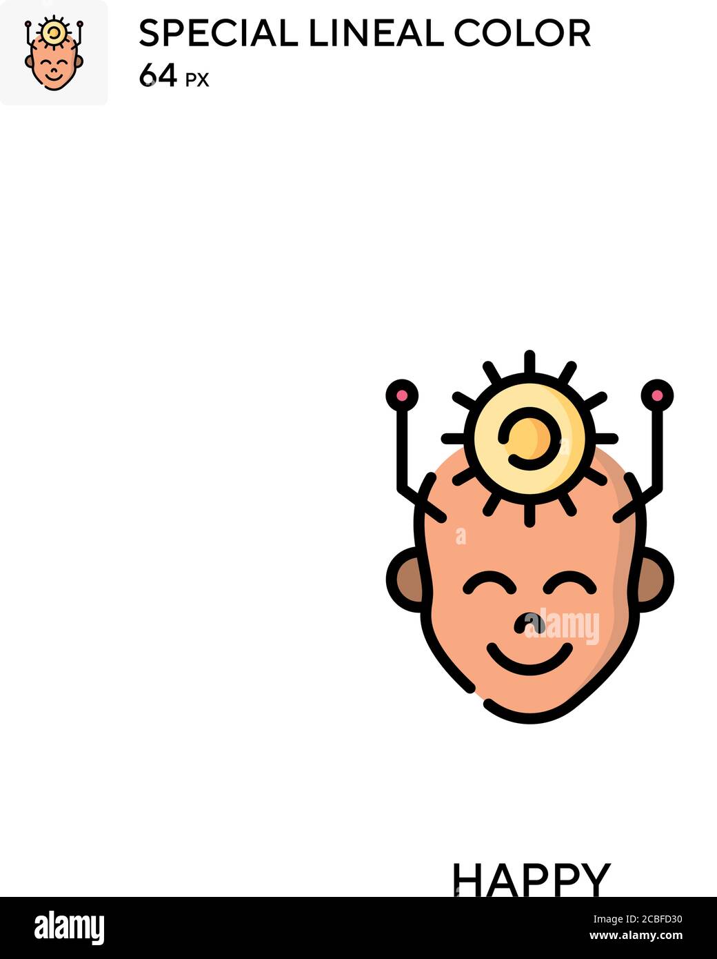 Happy Simple vector icon. Happy icons for your business project Stock ...