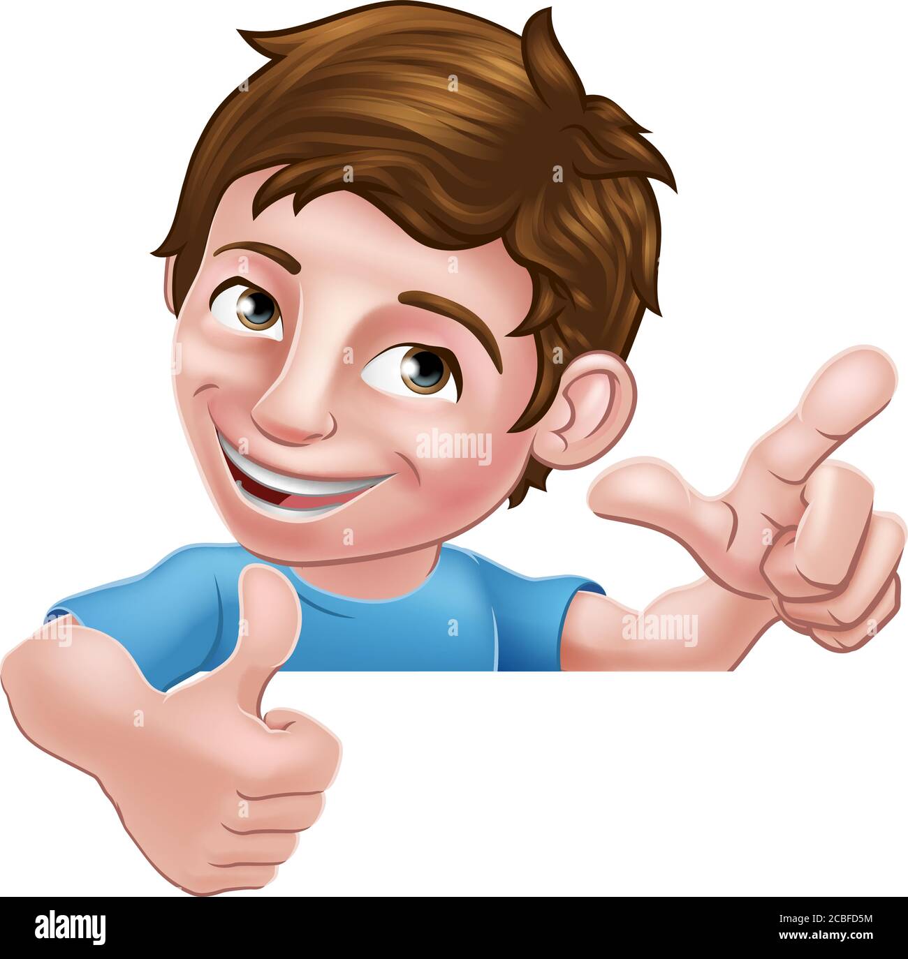 Boy Thumbs Up Cartoon
