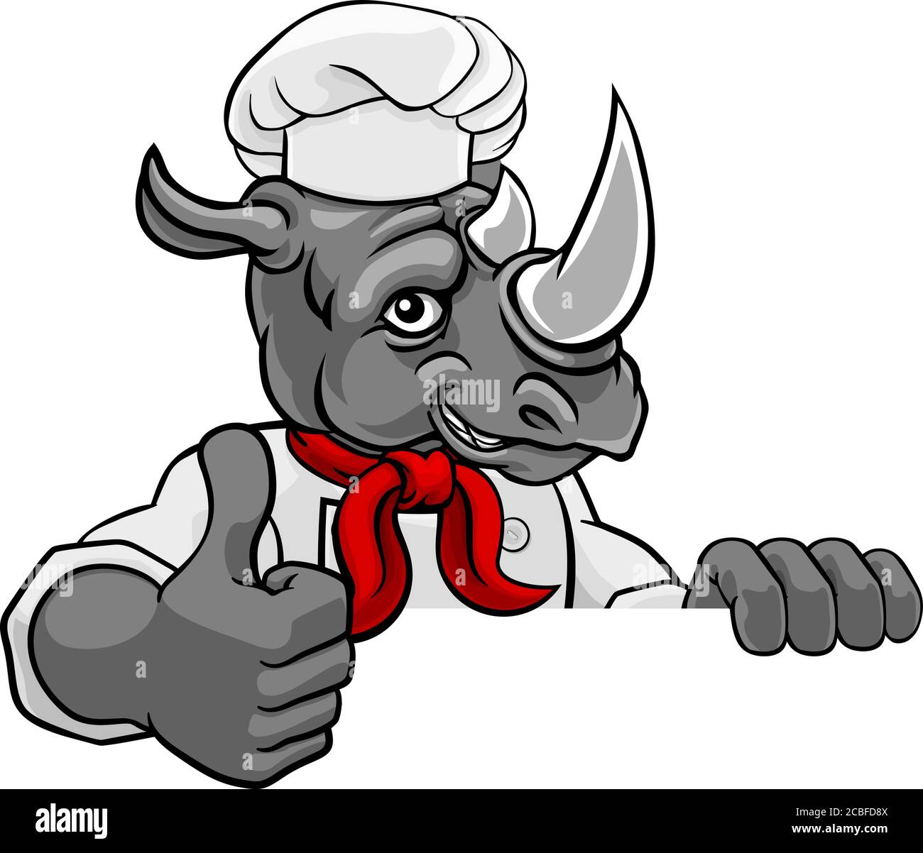 Rhino Chef Mascot Sign Cartoon Character Stock Vector Image & Art - Alamy