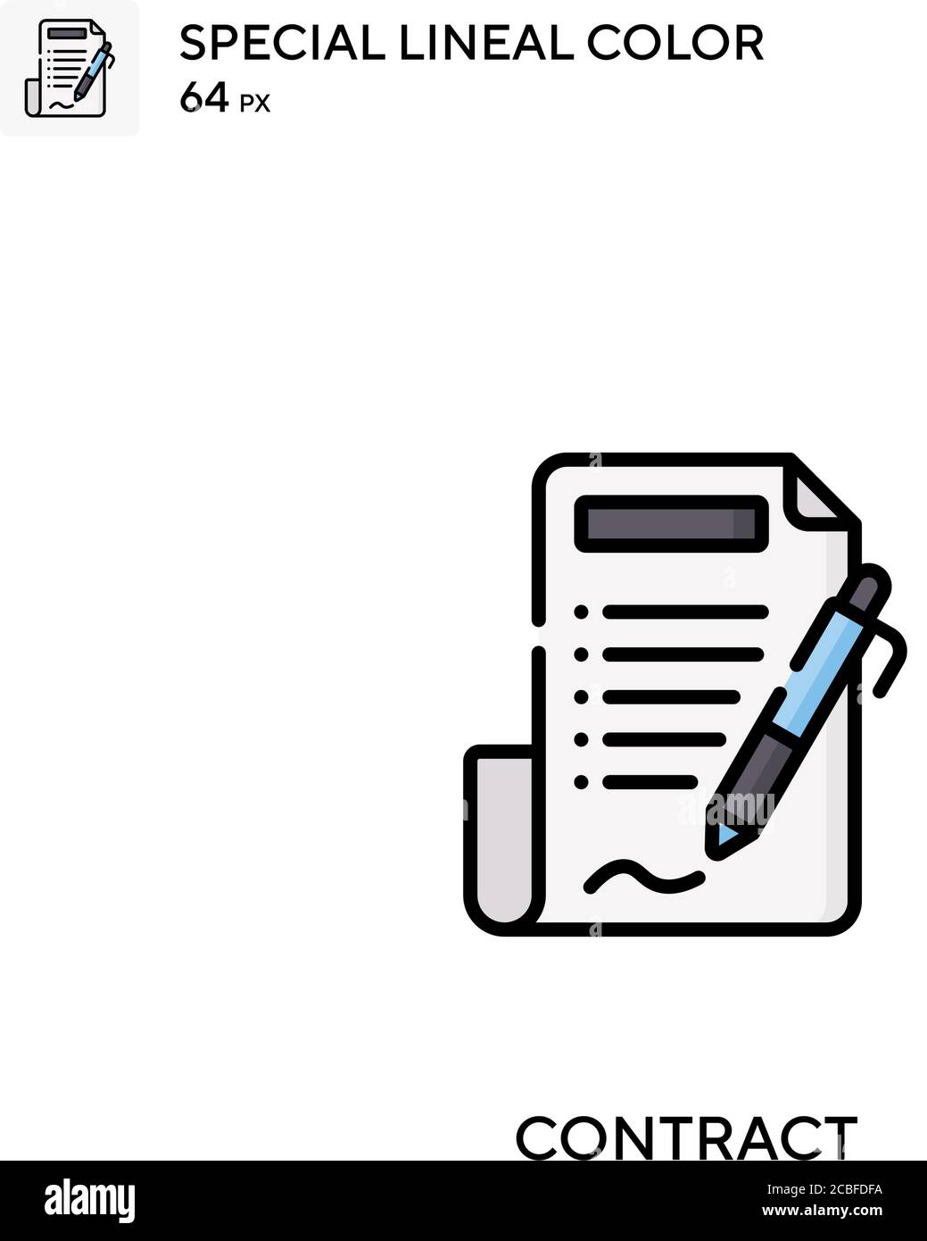 Contract Simple vector icon. Contract icons for your business project ...