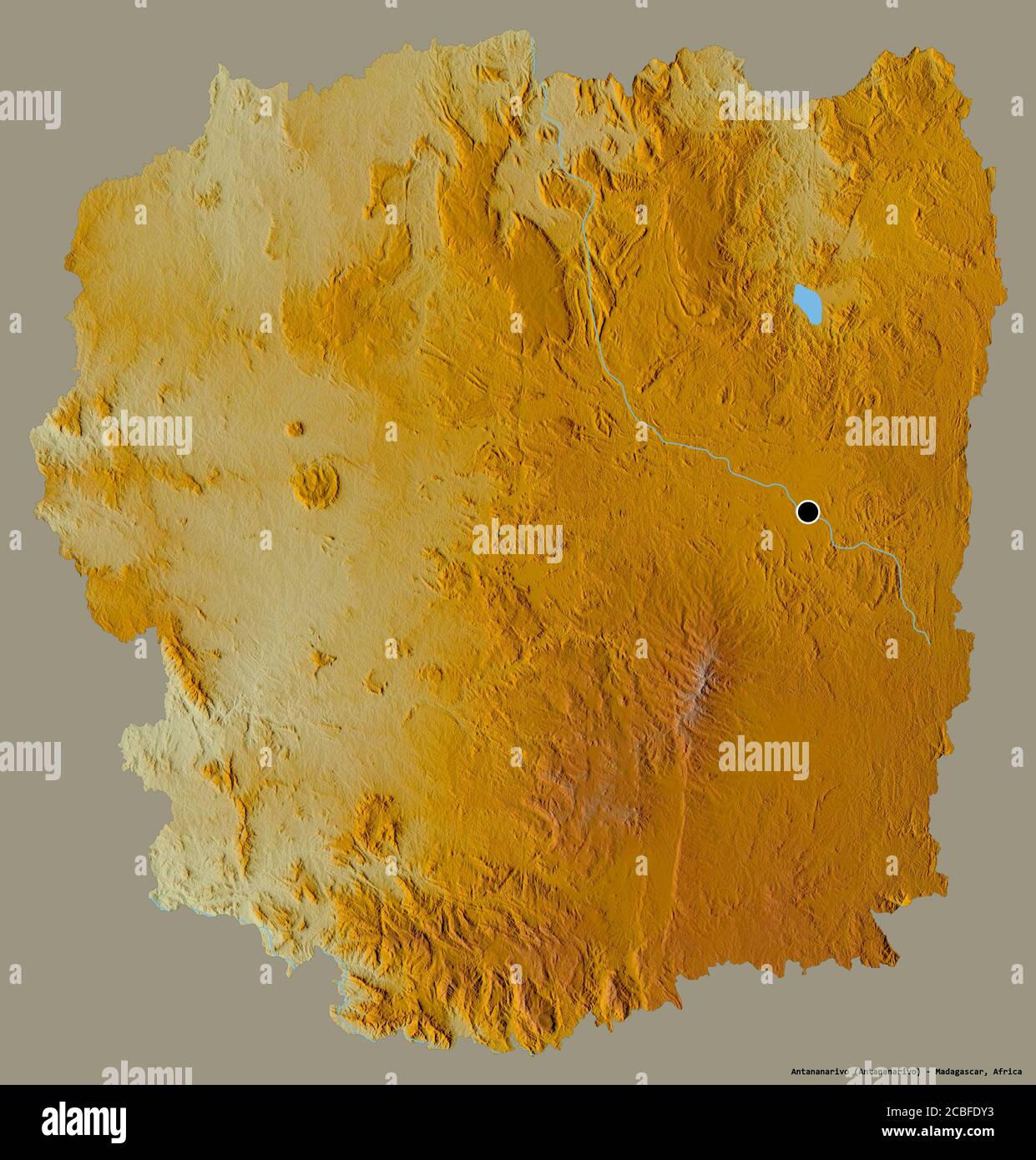 Madagascar map relief hi-res stock photography and images - Alamy