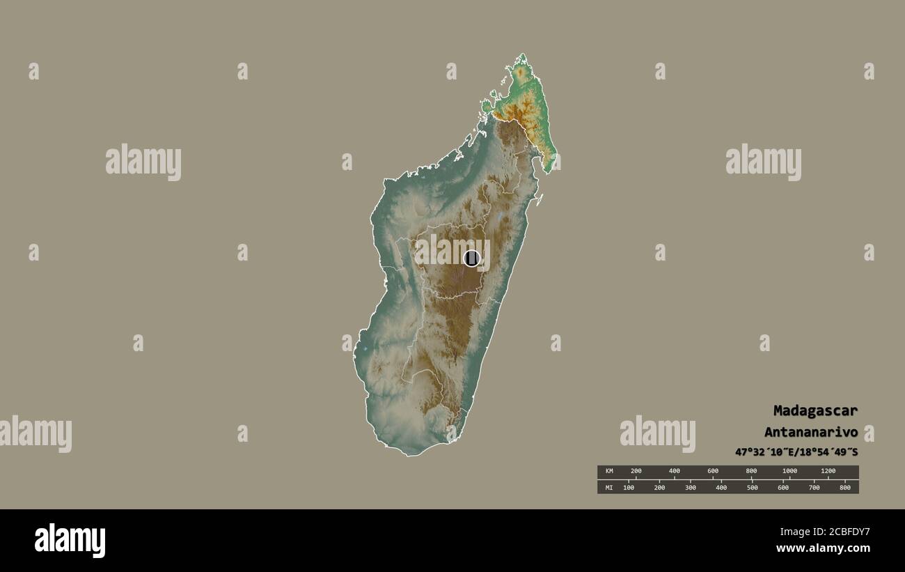 Madagascar relief map hi-res stock photography and images - Alamy