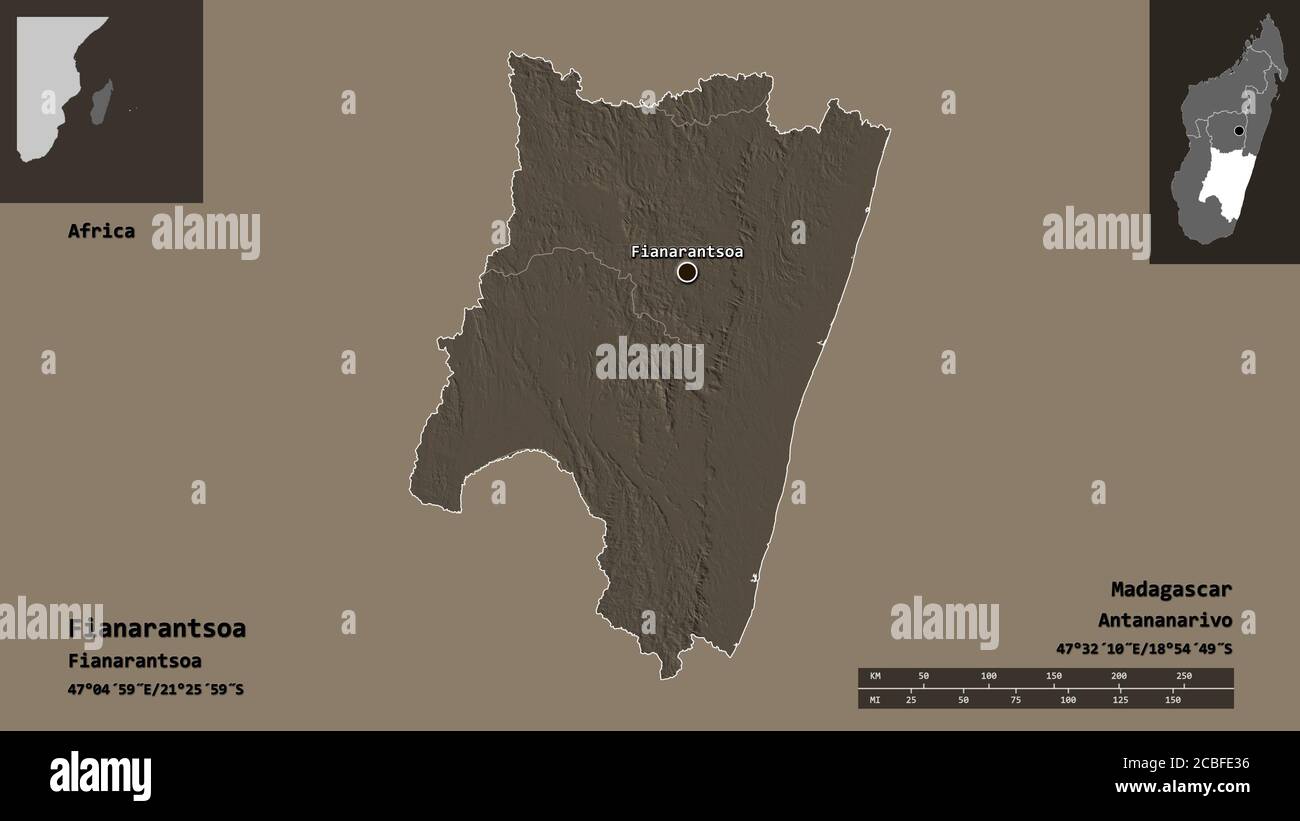 Shape of Fianarantsoa, autonomous province of Madagascar, and its ...