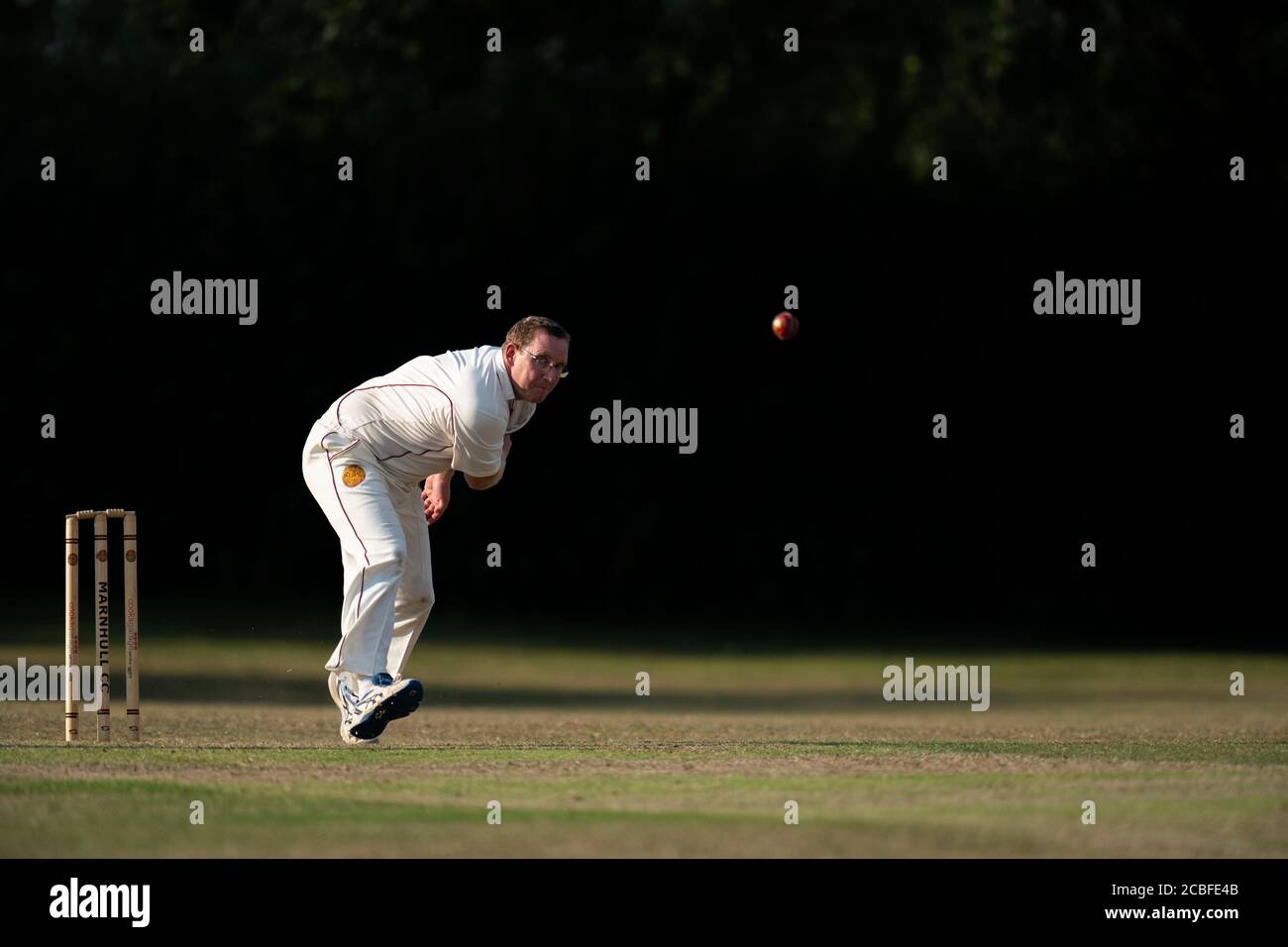 Cricket Bowler Delivering Ball High Resolution Stock Photography and ...