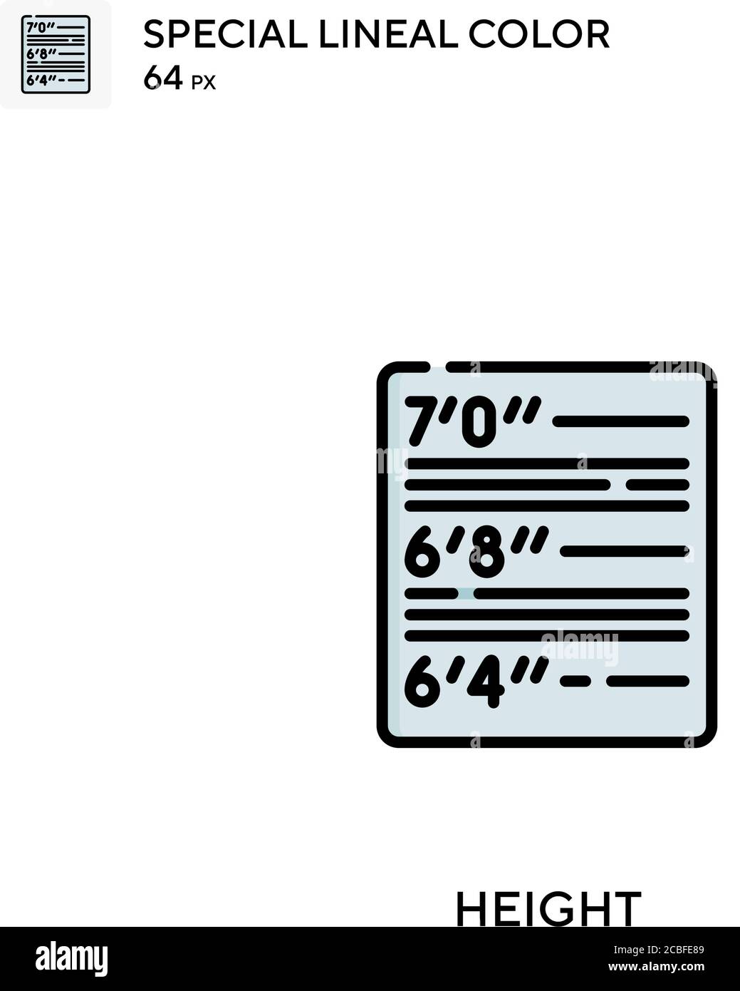 Height Simple vector icon. Height icons for your business project Stock ...