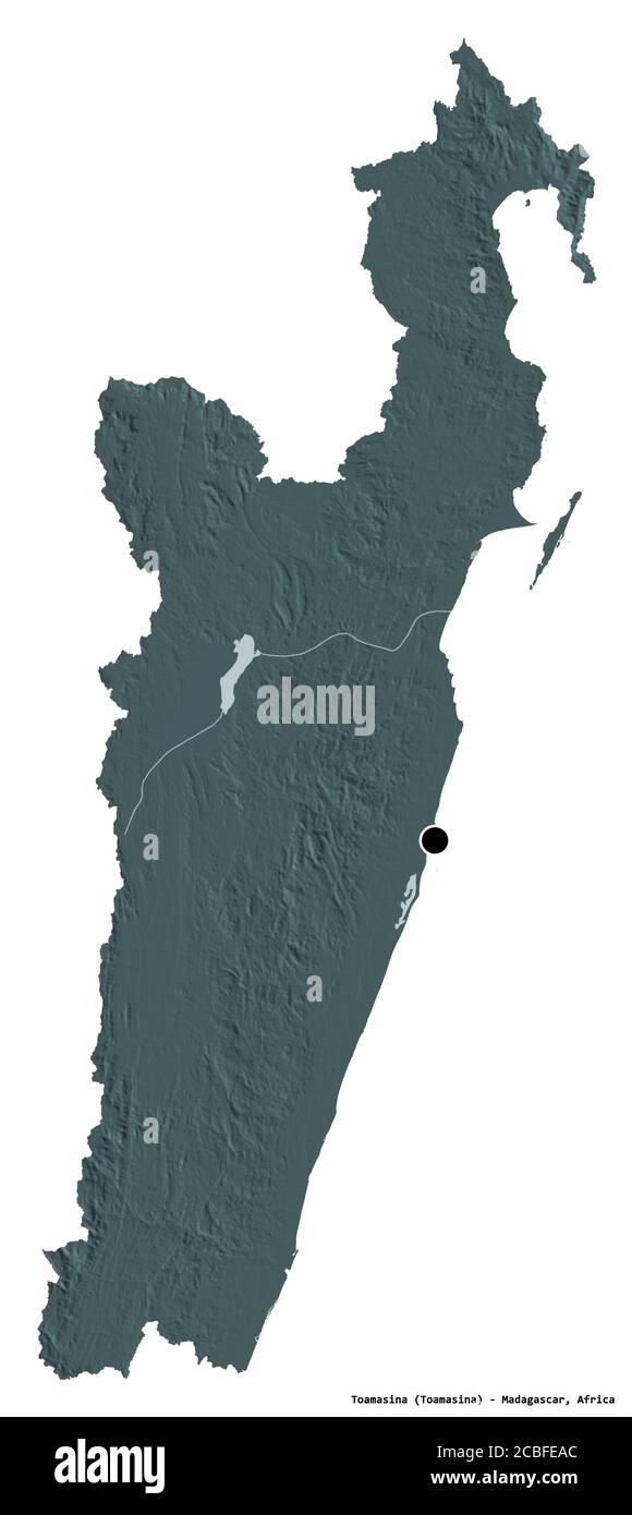 Shape of Toamasina, autonomous province of Madagascar, with its capital ...