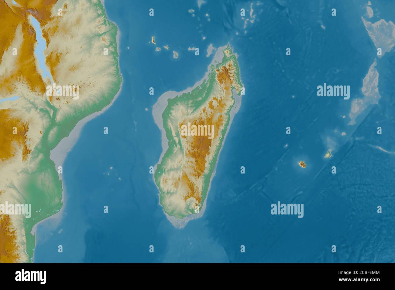 Madagascar relief map hi-res stock photography and images - Alamy
