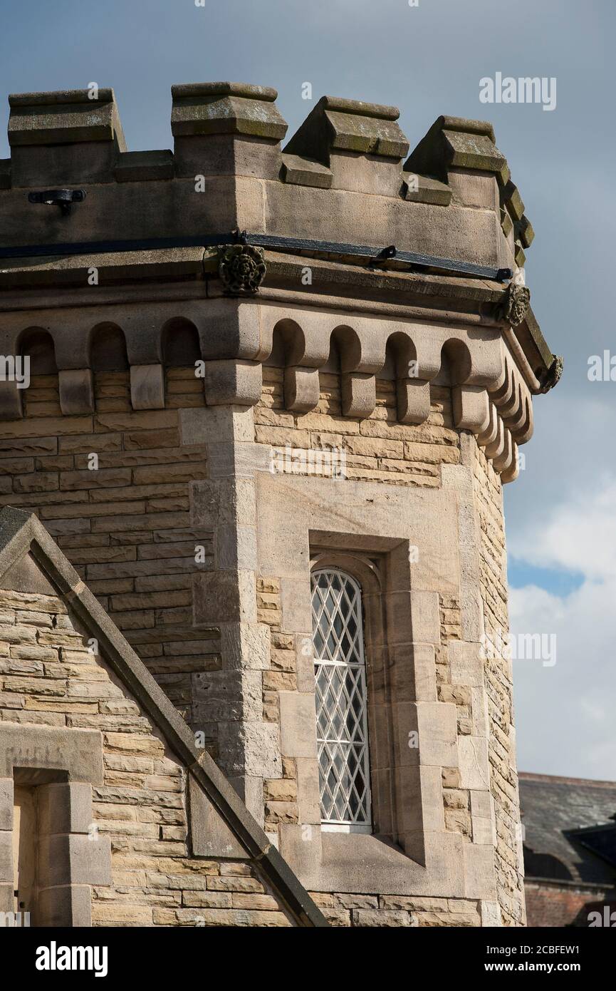 Turret on an ancient building in the historic city of York, Yorkshire ...
