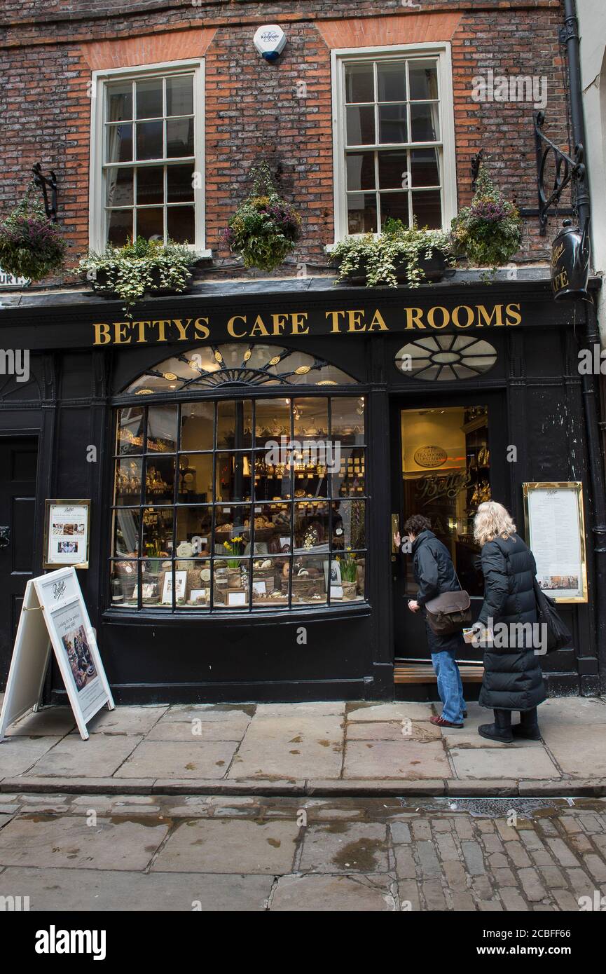 People visiting Bettys Cafe Tea Rooms in the City of York, Yorkshire ...