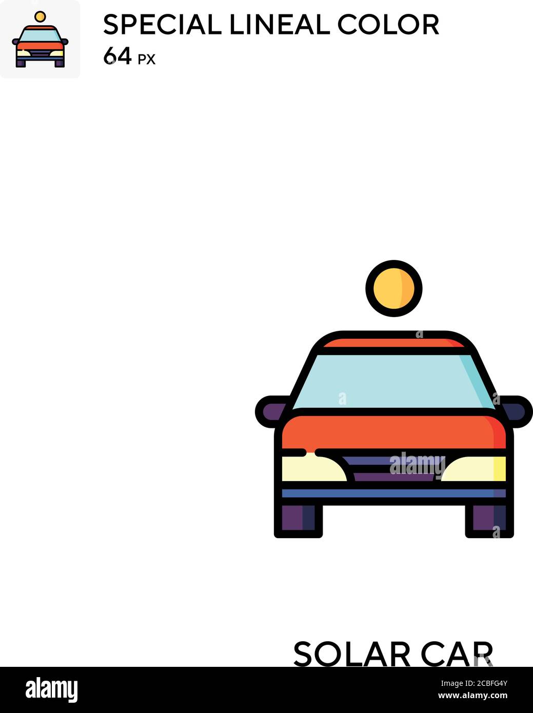 Solar car Simple vector icon. Solar car icons for your business project ...